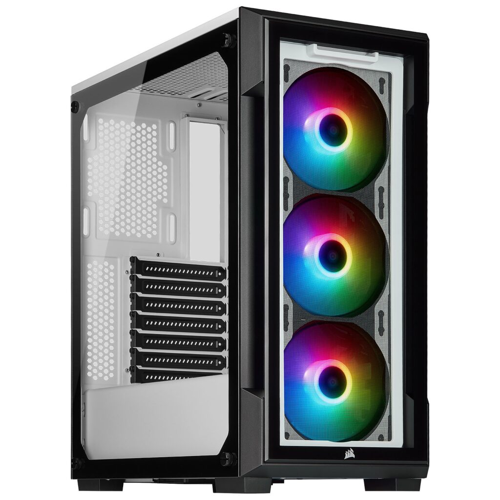 GABINETE CORSAIR 220T RGB TG MID TOWER SMART ICUE WHITE - GoldenTech Store