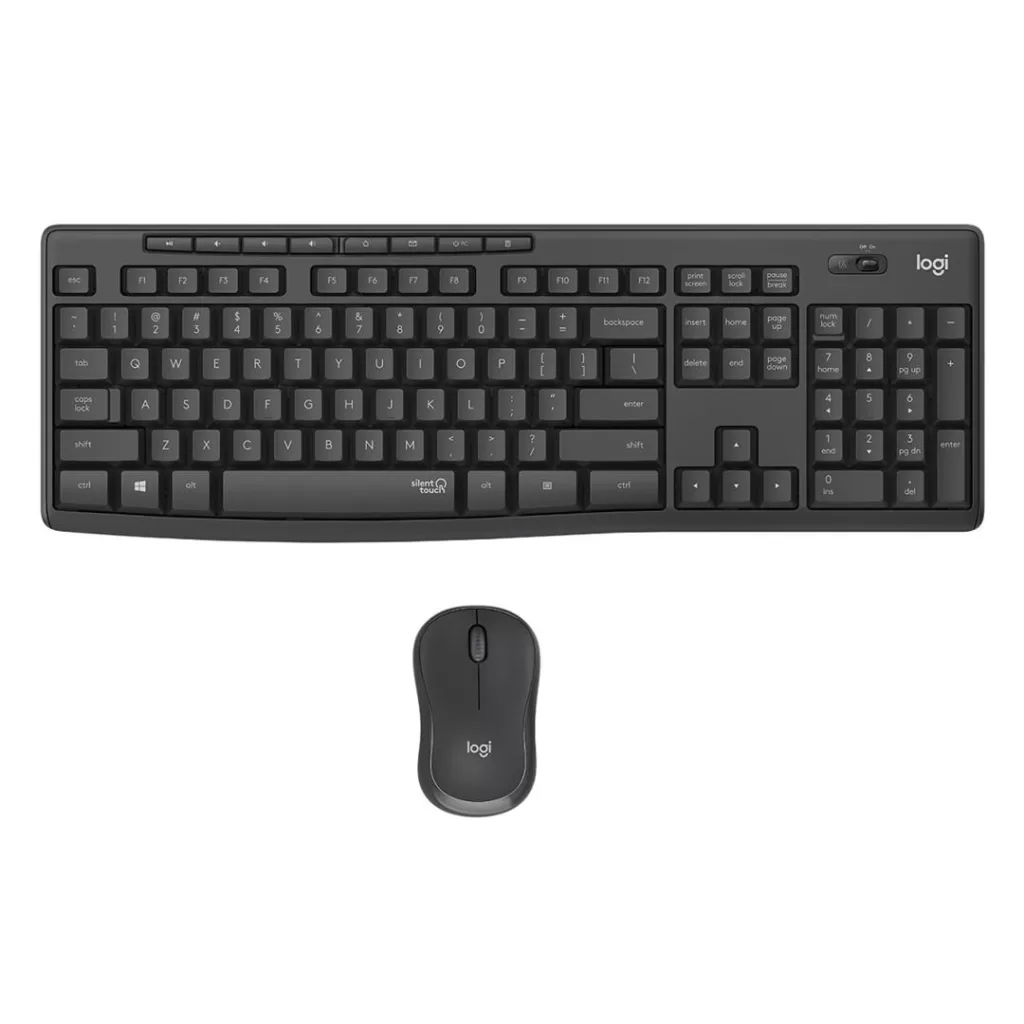 TECLADO+MOUSE LOGITECH WIR MK295 SILENT BLK - GoldenTech Store