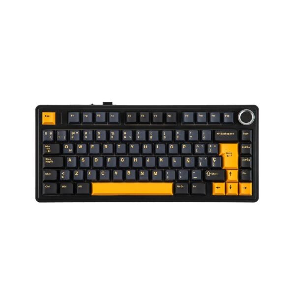TECLADO MECANICO AULA F75 BLACK DARK BLUE ORANGE WIRELESS SW REAPER ...